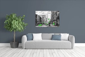 Obraz New York malovaný Green Velikost (šířka x výška): 150x100 cm