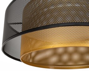 Toolight, LED závěsné stropní svítidlo 40cm APP1000-CP, černá-zlatá, OSW-07551