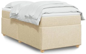 Box spring postel s matrací krémová 90x200 cm textil 3285350