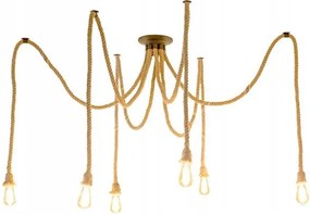 Toolight - Závěsná lampa 6xE27 APP680-6CP, zlaté lano, OSW-07864