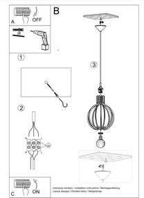 Sollux Lighting Závěsné svítidlo ARANCIA přírodní dřevo