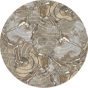 Kulatý koberec vlněný Agnella Tempo Natural Vein béžový Rozměr: průměr 300 cm