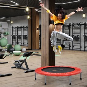 Costway Ø 101 cm skládací mini trampolína s výškově nastavitelným madlem fitness