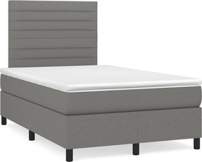 Box spring postel s matrací tmavě šedá 120x200 cm textil 3141842