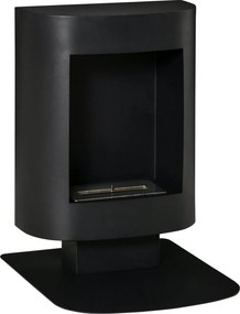 HOMCOM 1,5L Bioetanolový krb s provozem až 3 hodiny, krb s pokrytím do 20 m², výkon 2000W, 46,5x53x65cm, černý | Aosom