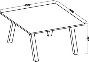 Casarredo - Komfort nábytek Jídelní stůl KOLINA 138x90 cm, černá/lancelot