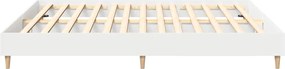 Rám postele bez matrace bílý 160x200cm Dřevěné konstrukce 3329030