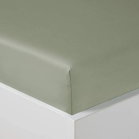 Luxusní saténové prostěradlo Tencel™ – zelenošedá: 180x200cm