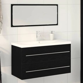 Skříňka pod umyvadlo 3 ks Černý dub 90 x 38,5 x 48 cm 3333134