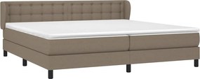 Box spring postel s matrací taupe 200x200 cm textil 3126593