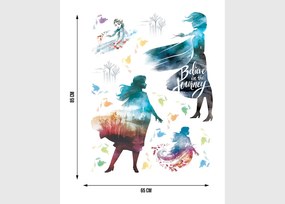 Dětská samolepka na zeď Disney Frozen – siluety | 65 x 85 cm | DDK2319