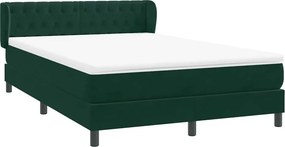 Box spring postel s matrací tmavě zelená 160x220 cm samet 3317826