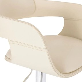 Petromila Barová židle bílá umělá kůže