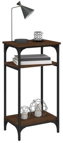 Odkládací stolek hnědý dub 40 x 30 x 75 cm kompozitní dřevo - Default Title