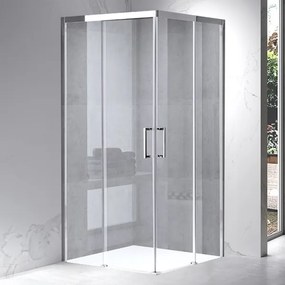 BPS-koupelny Čtvercový sprchový kout HYD-SK90B 90x90 chrom/transparent - bez vaničky