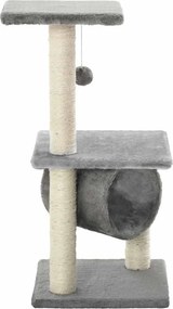 Škrabadlo pro kočky se sisalovými sloupky 65 cm šedé 170546