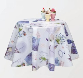 Ubrus PVC kulatý FL-1038-01 - Lavender (různé velikosti)