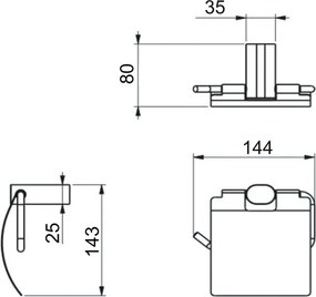 Sapho Sapho, FLORI držák toaletního papíru s krytem, černý, RF007/15