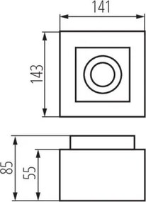 Svítidlo Kanlux STOBI DLP 50-B GU10 26830