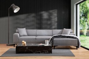 Hanah Home Rohová pohovka PETRA světle šedá pravá 560ARE1608