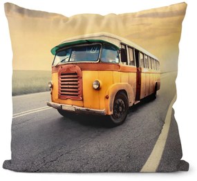 IMPAR Polštář Retro autobus 40x40 cm (Velikost: 55 x 55 cm)