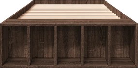 Rám postele hnědý dub 75 x 190 cm kompozitní dřevo 3280628