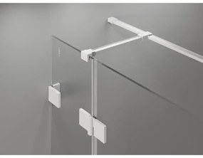 Mexen Lunar T, pravostranný výklopný sprchový kout 115 x 80 cm, 8mm čiré sklo, bílý profil, 834T-115-080-20-00-P