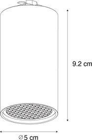 Moderní bílé bodové světlo pro 1-fázový kolejnicový systém GU10 35mm - Iconic Ruby Honey