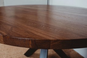 Wudboys Jídelní stůl ROUND - IKS Barva kovu: Černá, Dřevo: Dub, Rozměr: Průměr 150 cm, moderní skandinávský styl