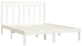 Rám postele bílý masivní dřevo 160 x 200 cm,  3105261 HangarStore.cz