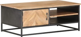 vidaXL Konferenční stolek šedý 90 x 50 x 35 cm masivní akáciové dřevo [323526]