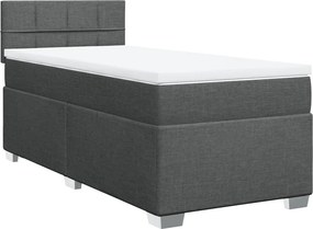 Box spring postel s matrací tmavě šedá 90x200 cm textil 3288072