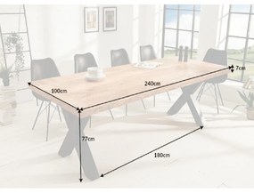 Massive home | Jídelní stůl 240x100 Iron Craft mango 70mm