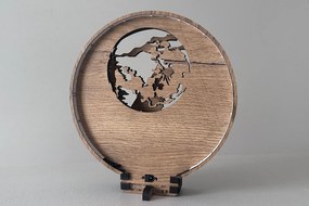Li-Go "Vlk a měsíc" lampa 20x22cm provedení povrchu: dub světlý