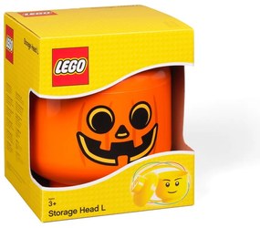 Oranžový úložný box LEGO® Pumpkin Head L