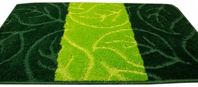 Koupelnový kobereček MILANO lahvově zelený, listí