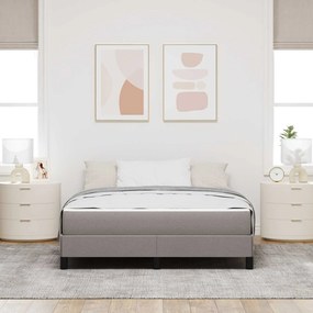 Postel s boxspringem Taupe 160 x 200 cm textil 3398504