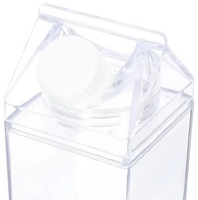 Plastová průhledná láhev ve tvaru kartonového boxu Fresh Milk – 1000 ml