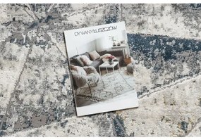 Dywany Luszczow Kusový koberec TULS střapce 51326 Geometrický, mozaika slonová kost / modrý Rozměr koberce: 160 x 220 cm