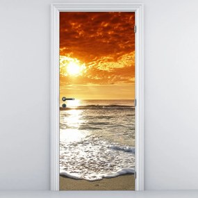 Fototapeta na dveře - Západ slunce na Korsice (95x205cm)