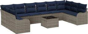 Set pohovek 11 ks Šedá Polyester 3345895