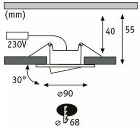 Paulmann 99991 - SADA 3xLED/6W IP65 Koupelnové podhledové svítidlo CALLA 230V
