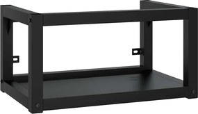 Koupelnový rám s vestavěným umyvadlem černý železo 3101383