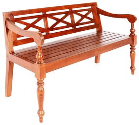 Lavice Batavia 123 cm masivní mahagon tmavě hnědá 337079