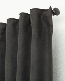 Hotový závěs BASIC s řasící páskou 140x260cm černý