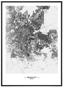 Mexico city map - 50x70 cm Obraz