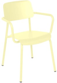 OnaDnes -20% Citronově žlutá hliníková zahradní židle Fermob Studie s područkami