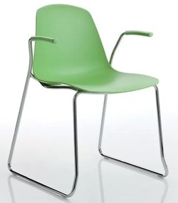 LUXY - Židle EPOCA EP3B s ližinovou podnoží a područkami