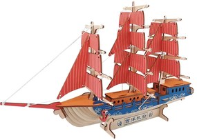 Woodcraft construction kit Woodcraft Dřevěné 3D puzzle Evropská plachetnice