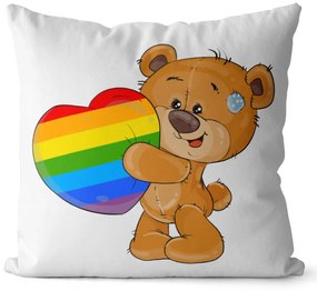 Polštář LGBT Bear (Velikost: 40 x 40 cm)